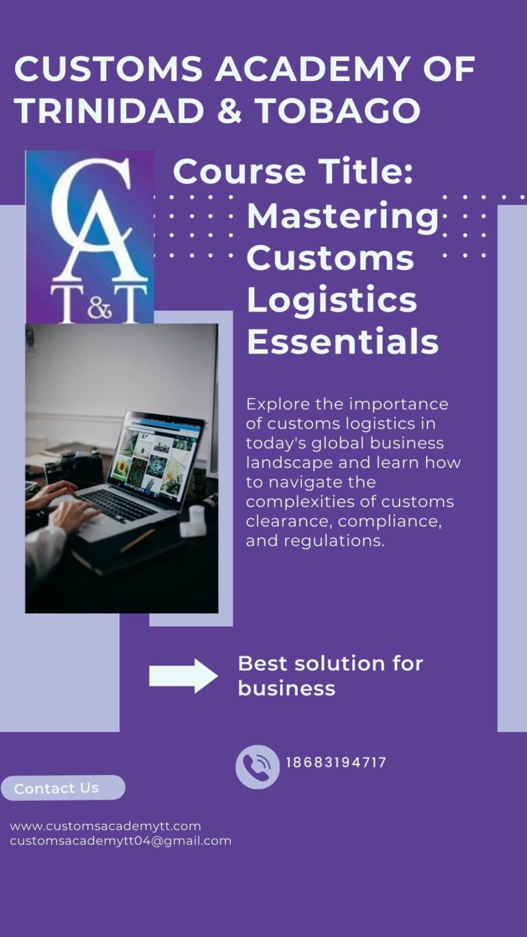 Level 1 – Foundations of Customs Logistics – The Customs Academy of ...